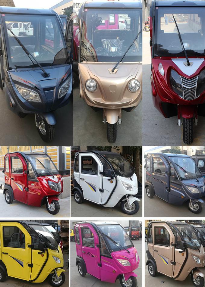 Steel Rim Enclosed Electric Tricycle 1000 W Max Loading 160 KG For Women